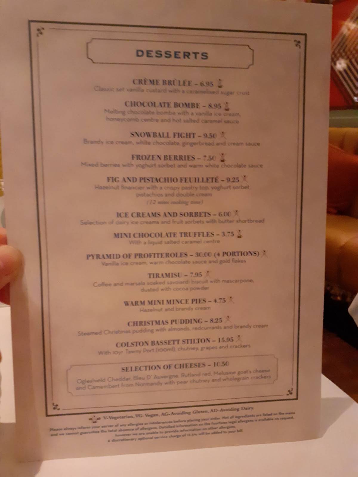 Menu at The Ivy Norwich Brasserie restaurant, Norwich