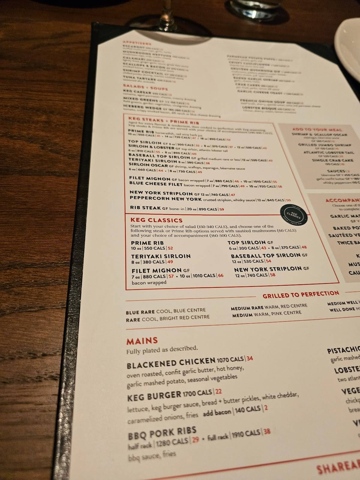Menu at The Keg Steakhouse + Bar - Brantford, Brantford