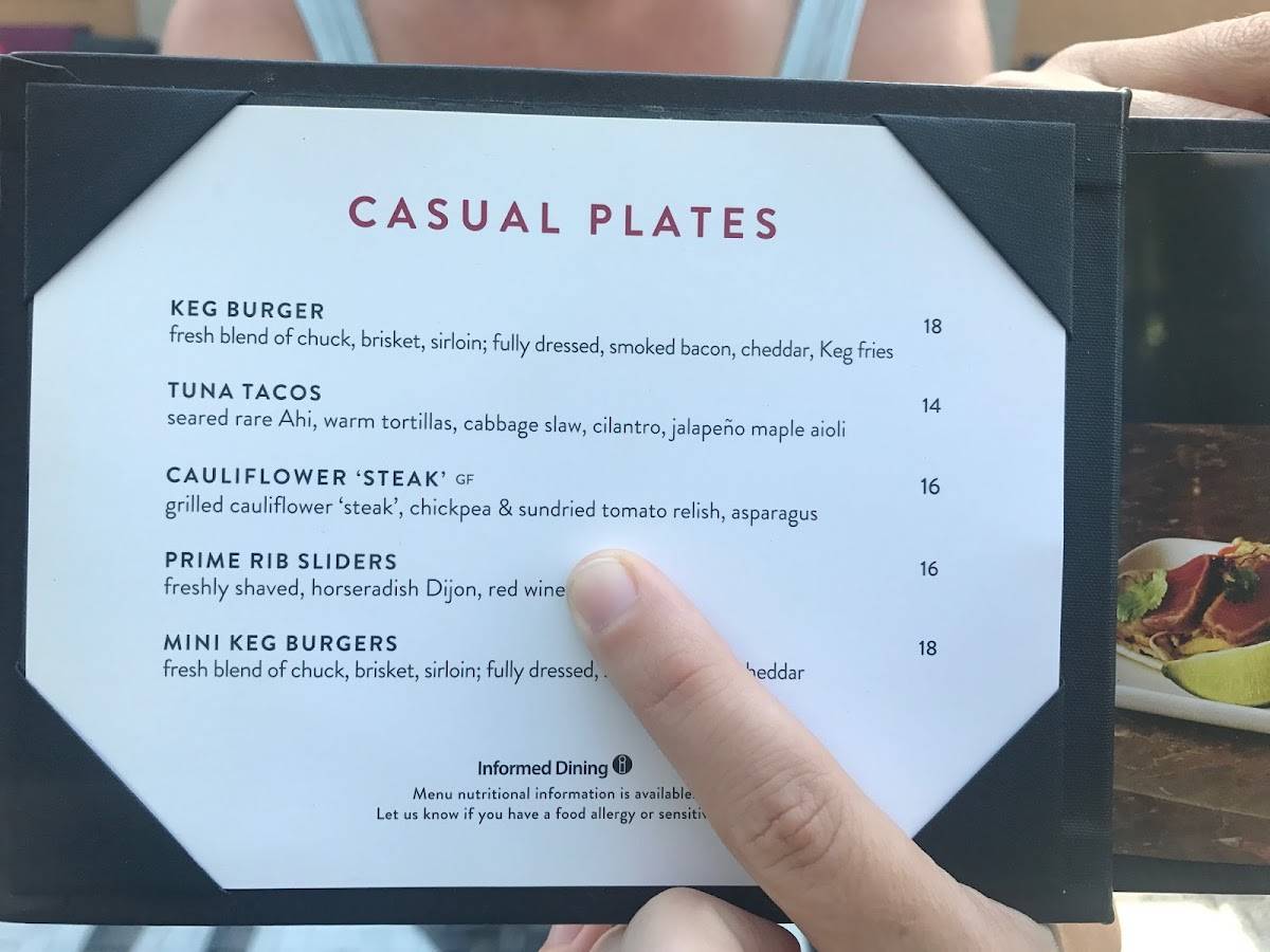 Menu at The Keg Steakhouse + Bar - Saskatoon, Saskatoon