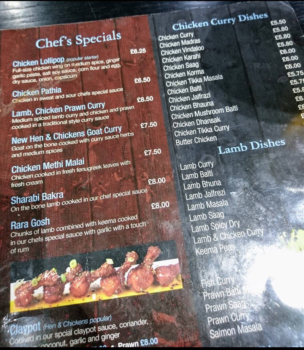 Menu at Hen & Chickens Bar & Grill, West Bromwich