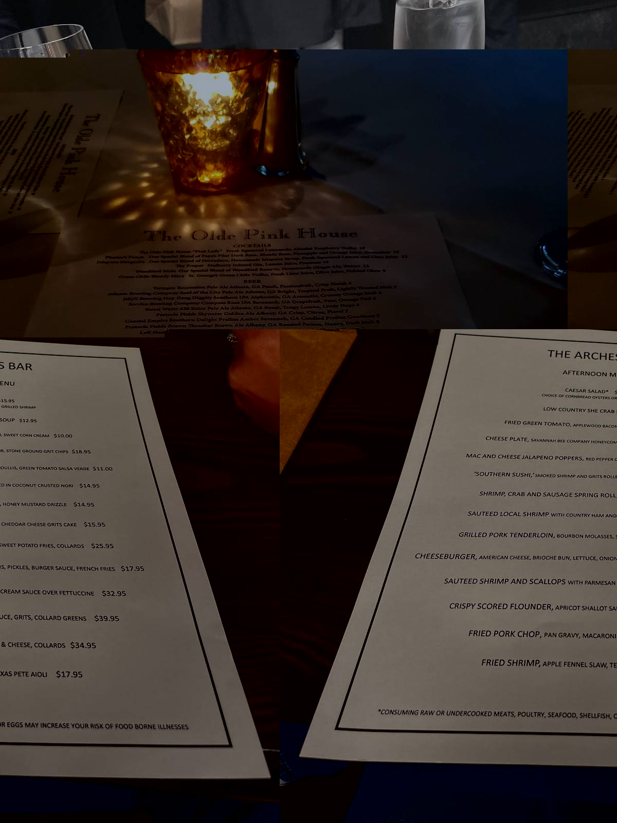 Menu at The Olde Pink House pub & bar, Savannah