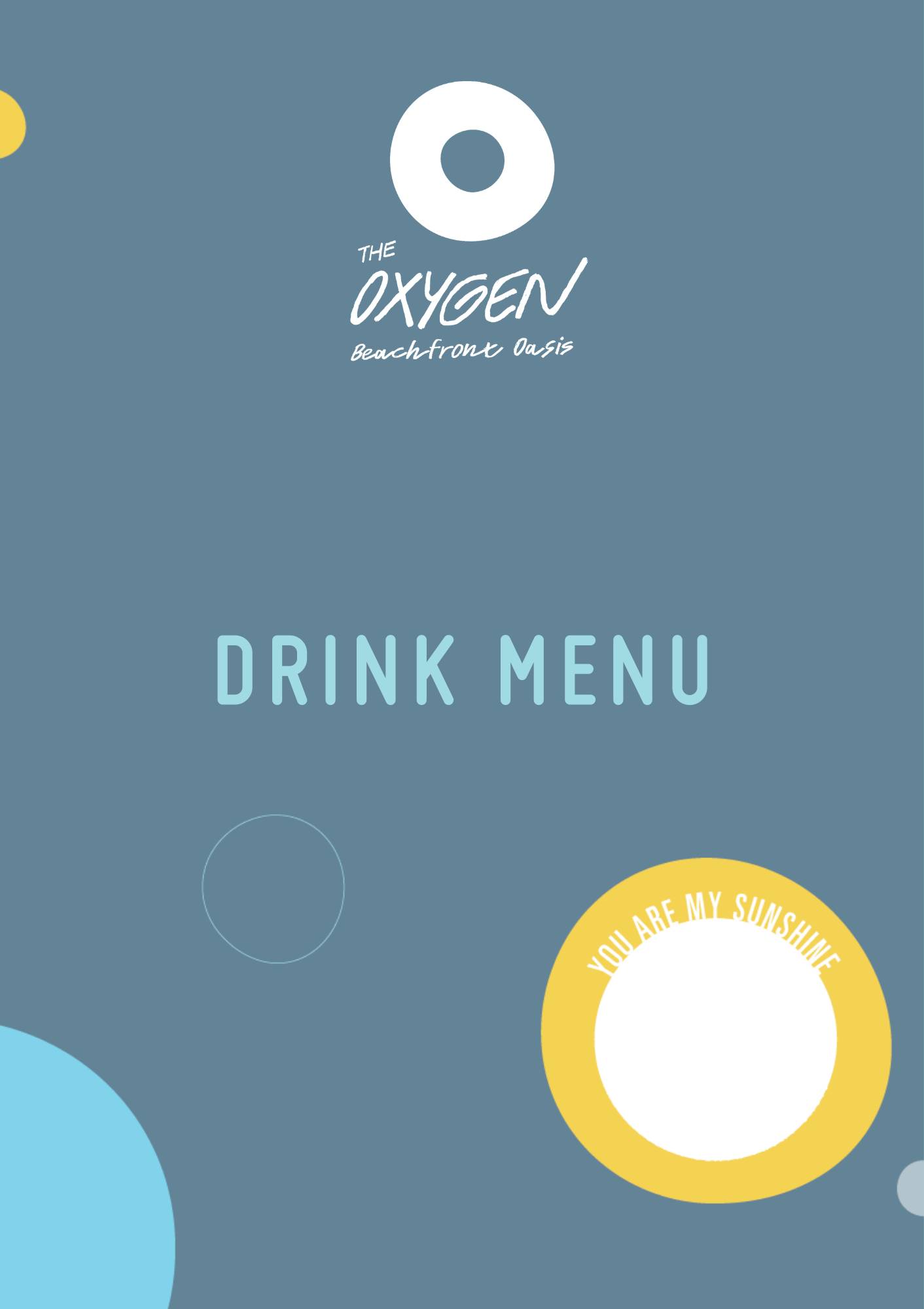 Menu at The Oxygen Beachfront Oasis restaurant, Pattaya City, 400/1098 ...