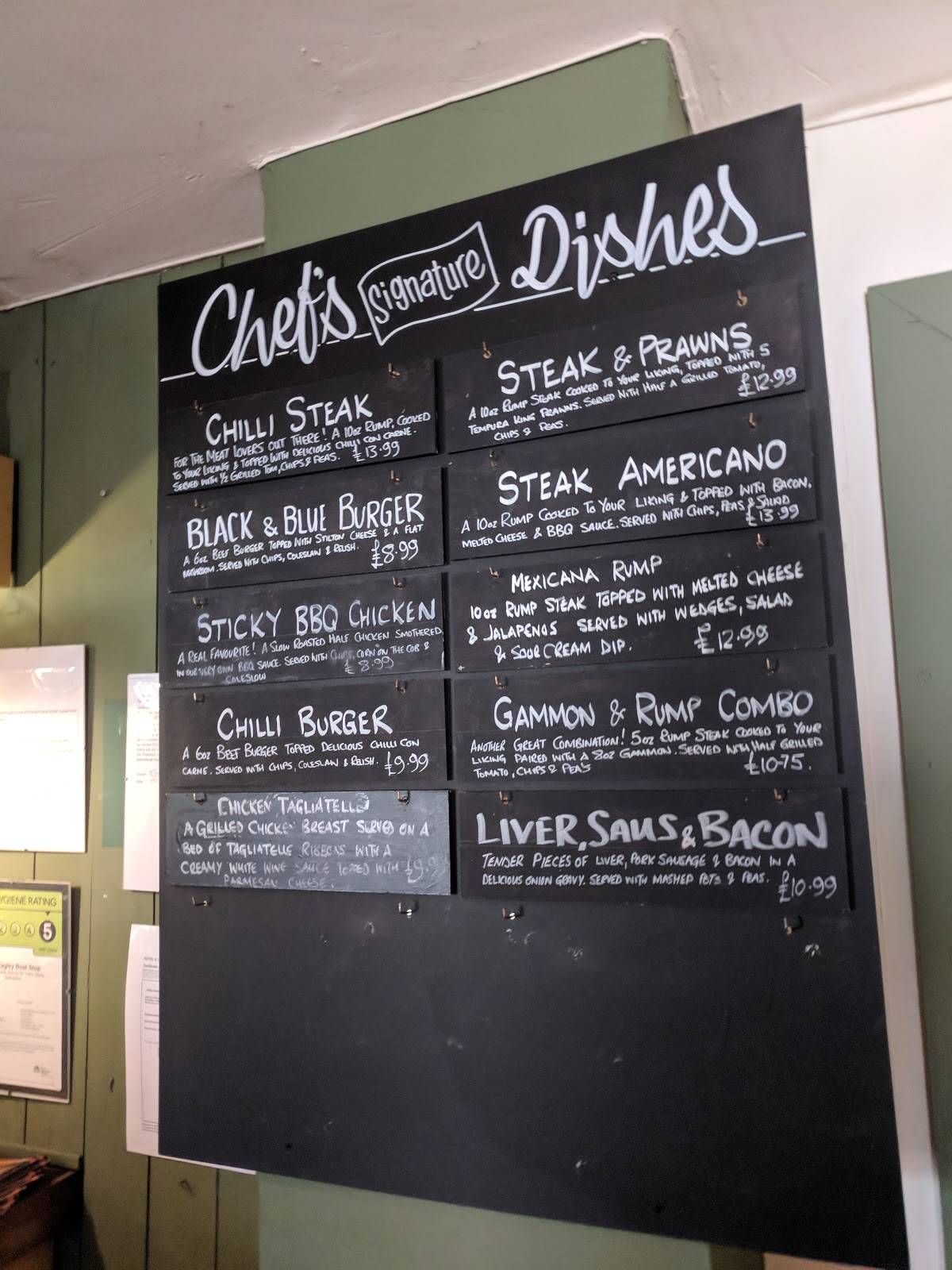Menu at The Ragley Boat Stop pub & bar, Derby