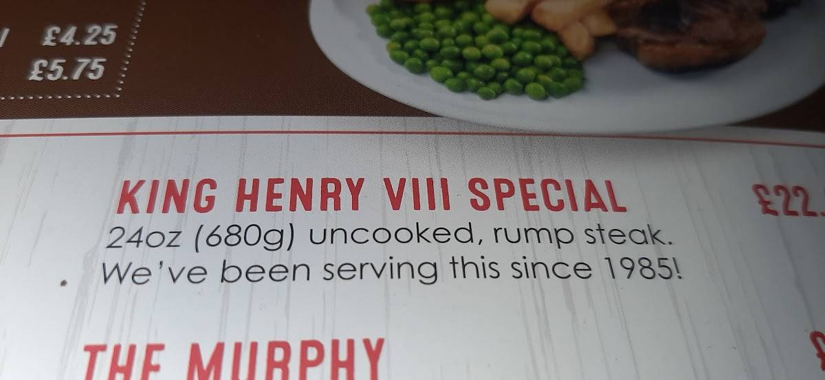 Menu at The Ragley Boat Stop pub & bar, Derby