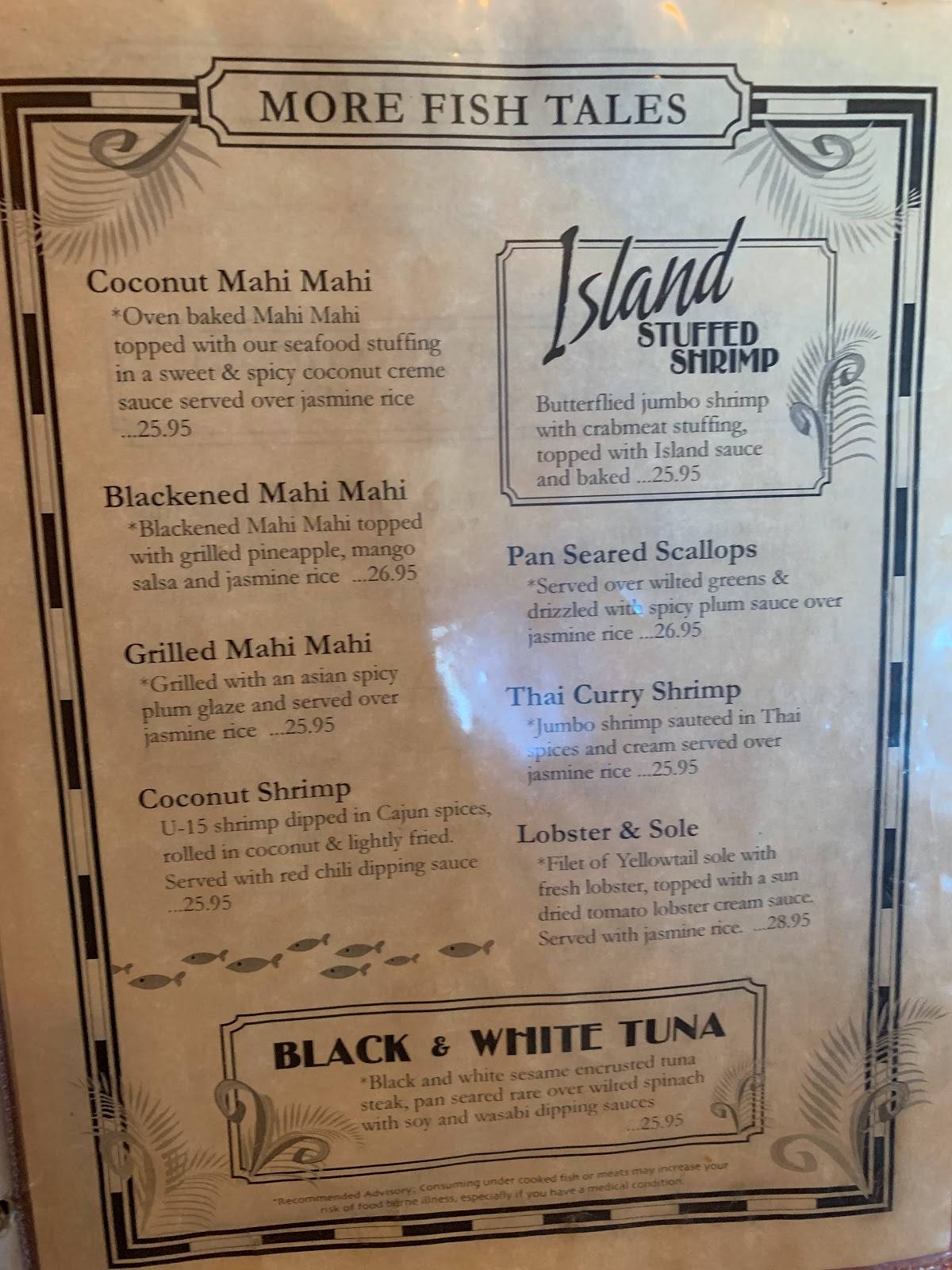 Menu at The Red Parrot Restaurant, Newport