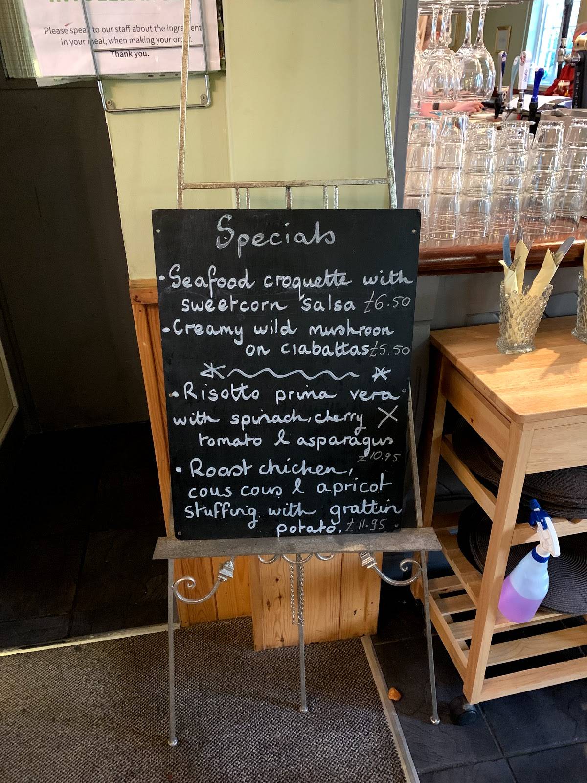 Menu at The Redstart pub & bar, Maidstone