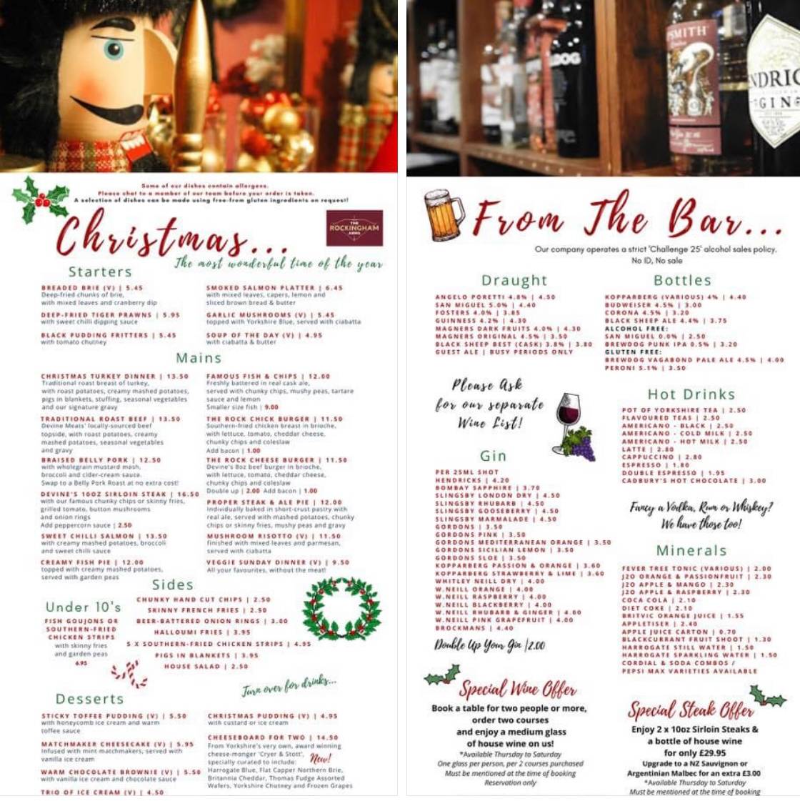 Menu at The Rockingham Arms Towton pub & bar, Tadcaster