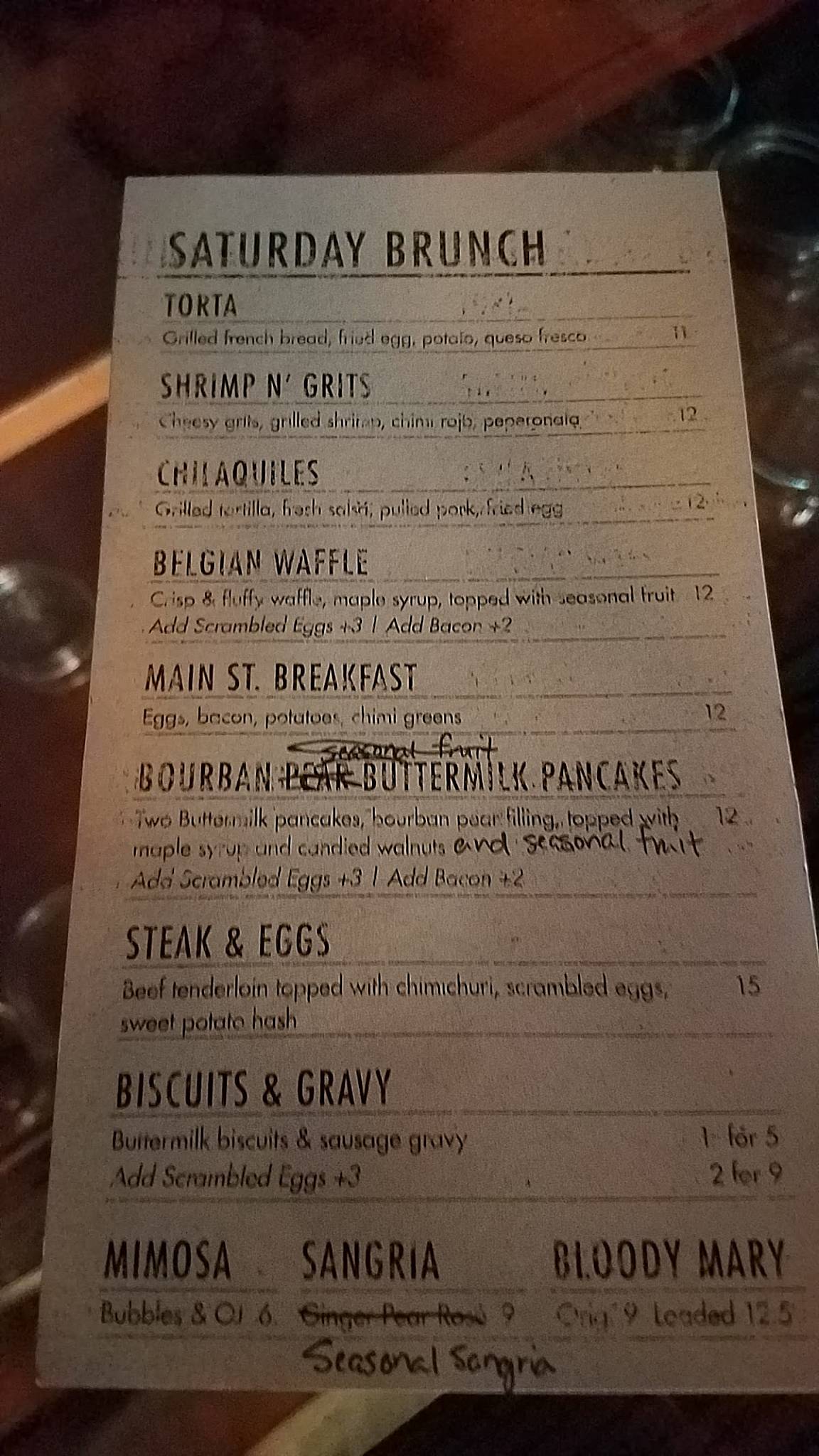Menu at The Russell Restaurant & Catering Company, Kansas City