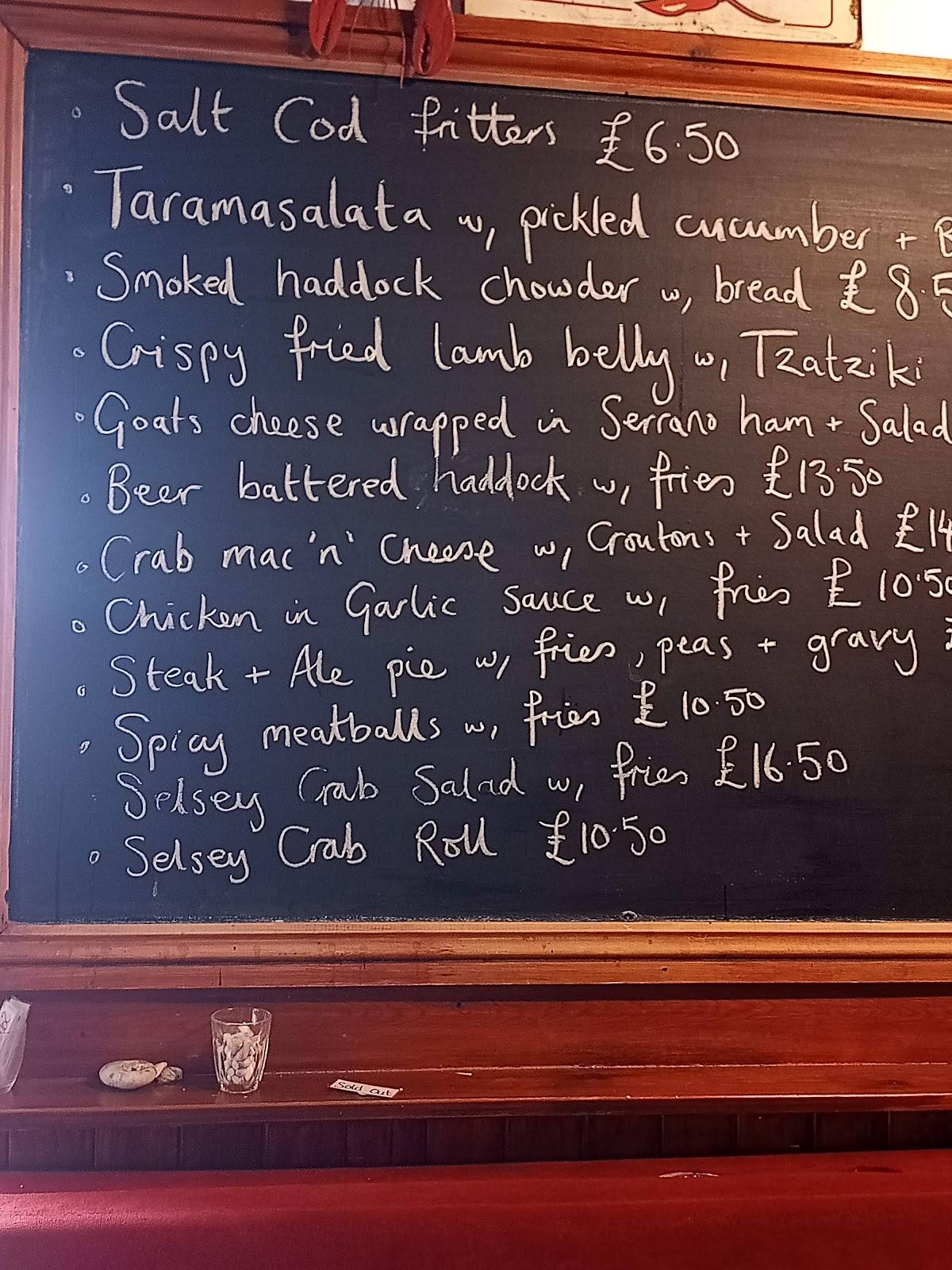 Menu at The Shore Inn pub & bar, East Wittering