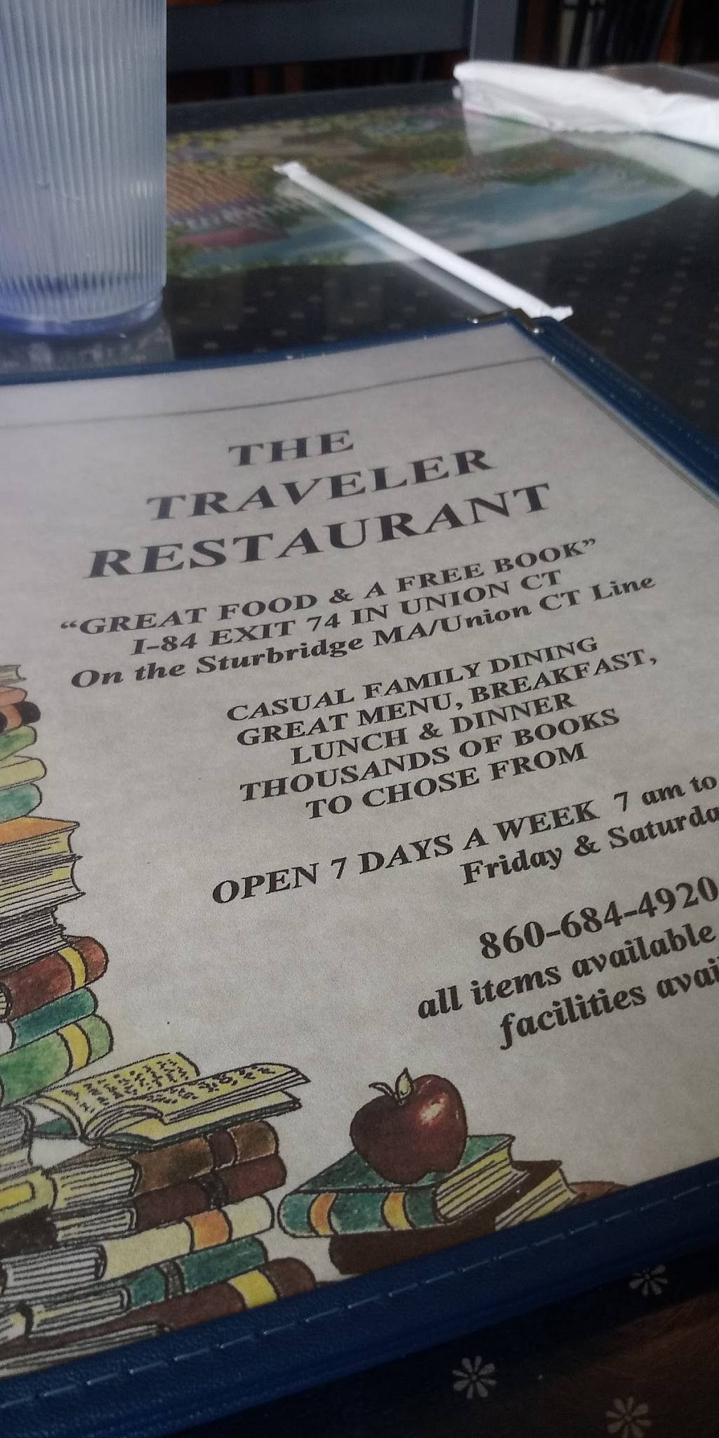 Menu at The Traveler Restaurant, Union