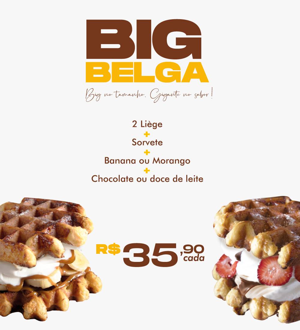 Menu at The Waffle King restaurant, Manaus