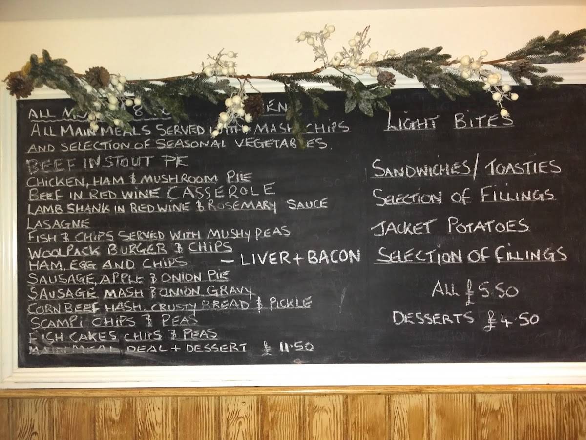 Menu at The Woolpack pub & bar, Debenham