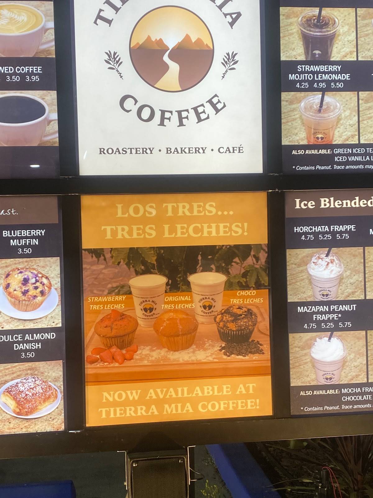 Carta del restaurante Tierra Mia Coffee Drive Thru, Huntington Park