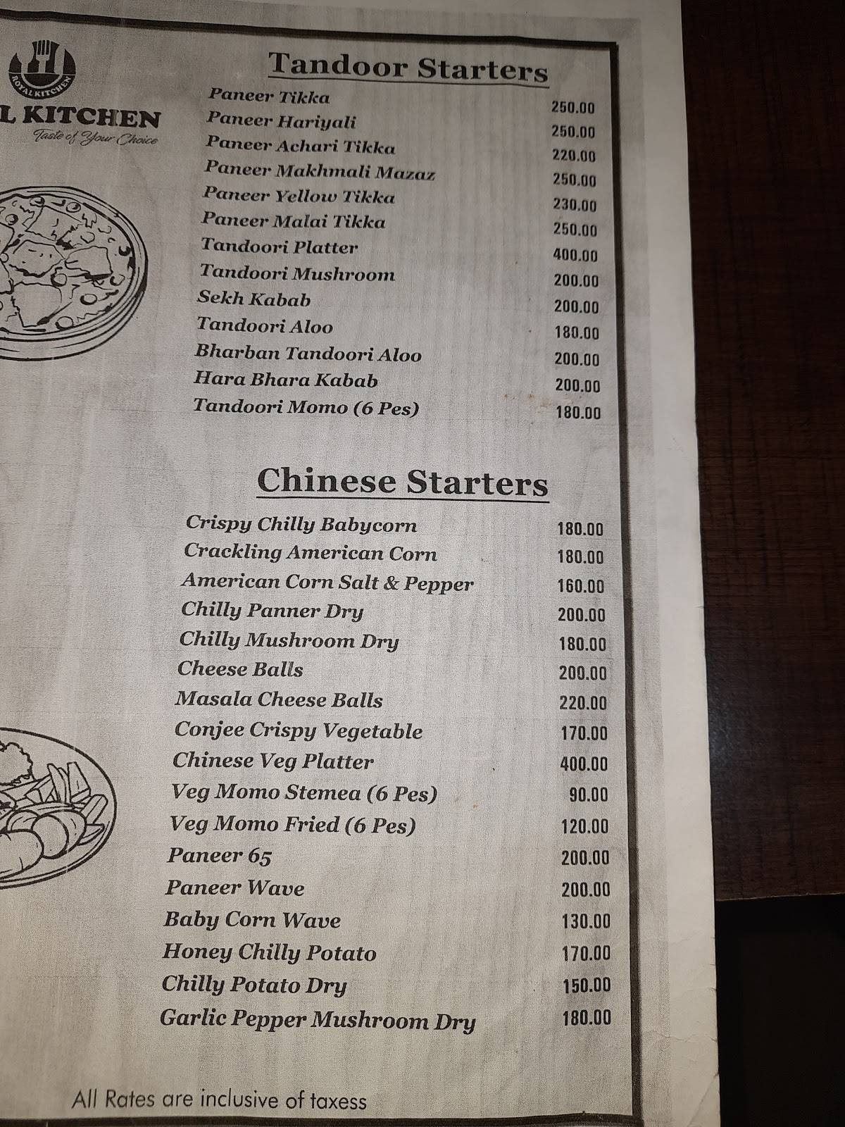 Menu at Royal Kitchen, Tinsukia, AT Road