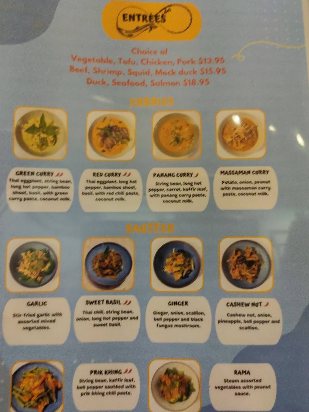 Menu at Tiptara : Thai Food restaurant, New York City