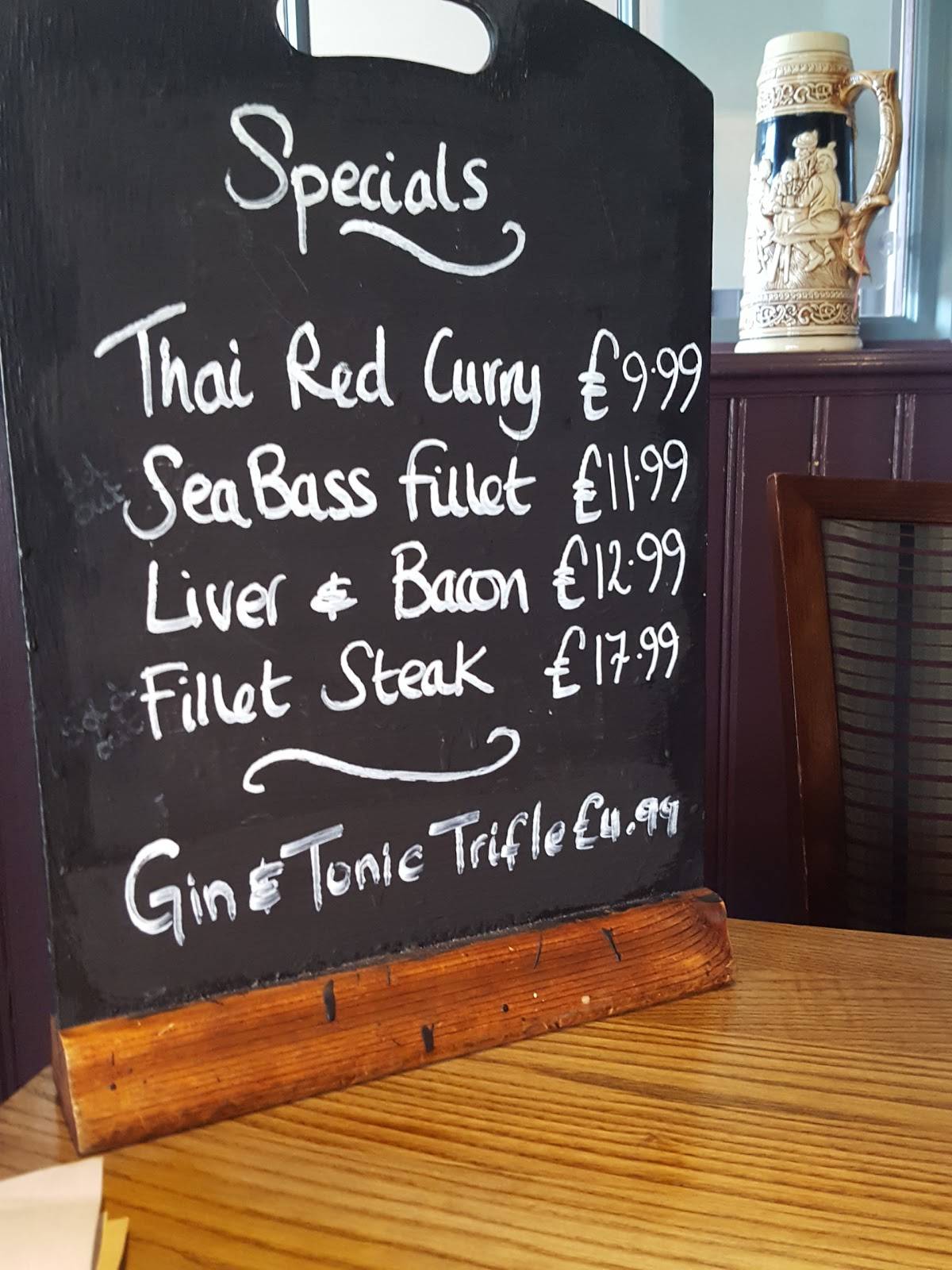 Menu at Treacle Mine restaurant, Polegate