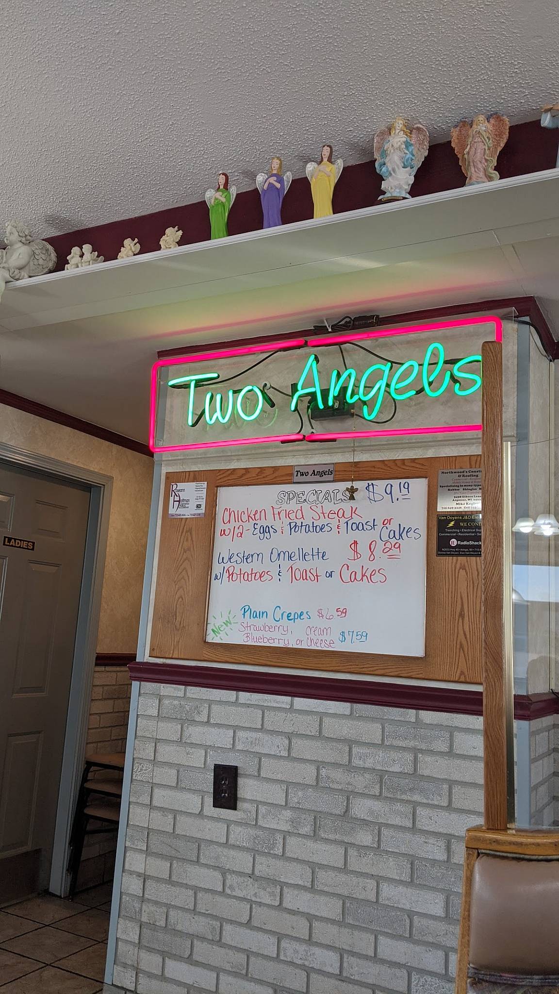 Menu at Two Angels Family Restaurant, Antigo
