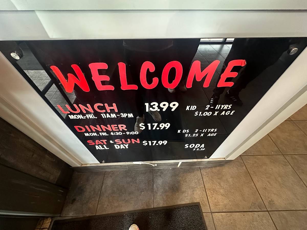 Menu at Ultimate Buffet restaurant, Colorado Springs