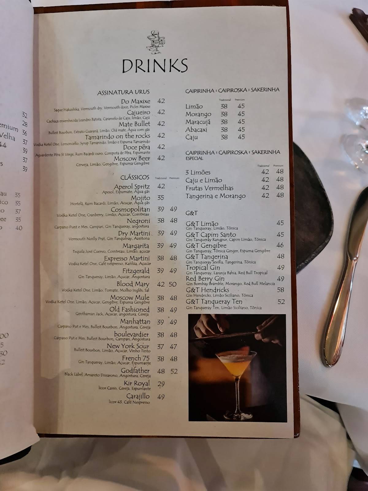 Menu em Urus Steakhouse A melhor experiência em carne, São Paulo