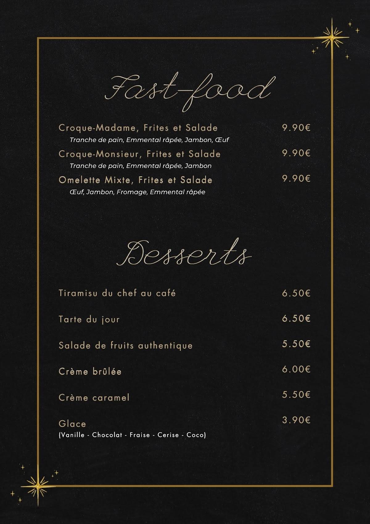 Menu au L'Authentique restaurant, Vaires-sur-Marne