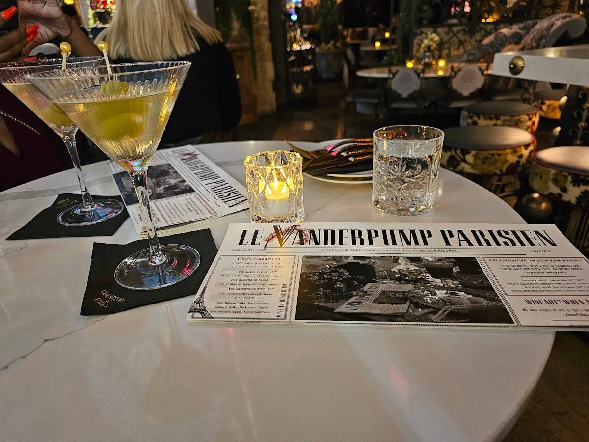 Menu at Vanderpump à Paris pub & bar, Las Vegas