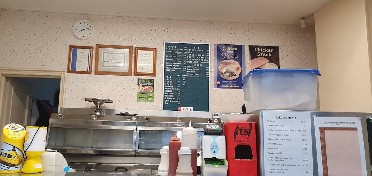 Menu at Waddington Road Chippy restaurant, Clitheroe