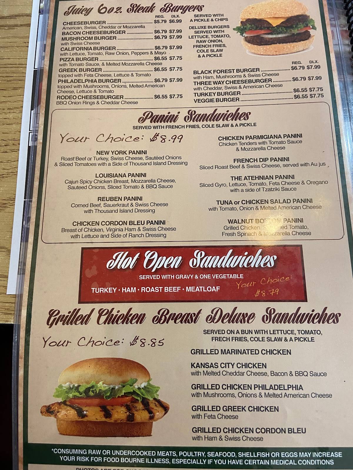Menu at Walnut Bottom Diner restaurant, Carlisle