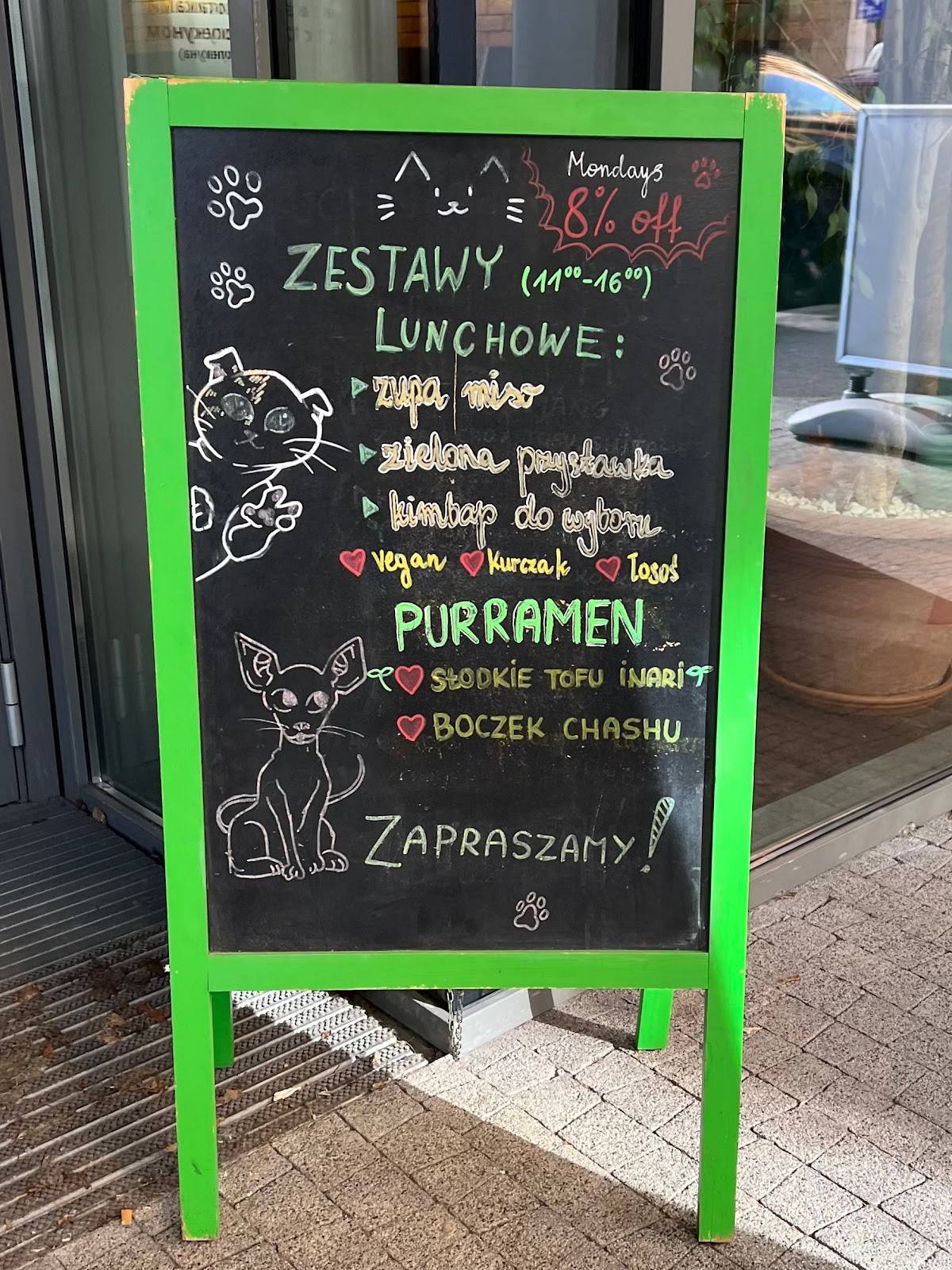 Menu at Restauracja Purr Purr (Kocia Strefa od 12 lat) restaurant, Warsaw
