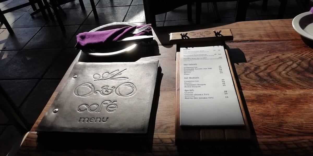 Menu at O&O Cafe, Westville