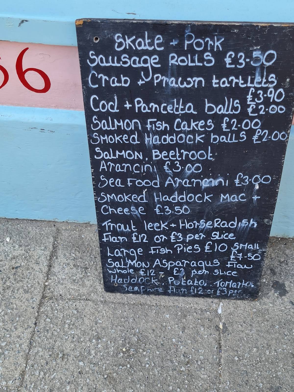 Menu at Wheelers Oyster Bar, Whitstable