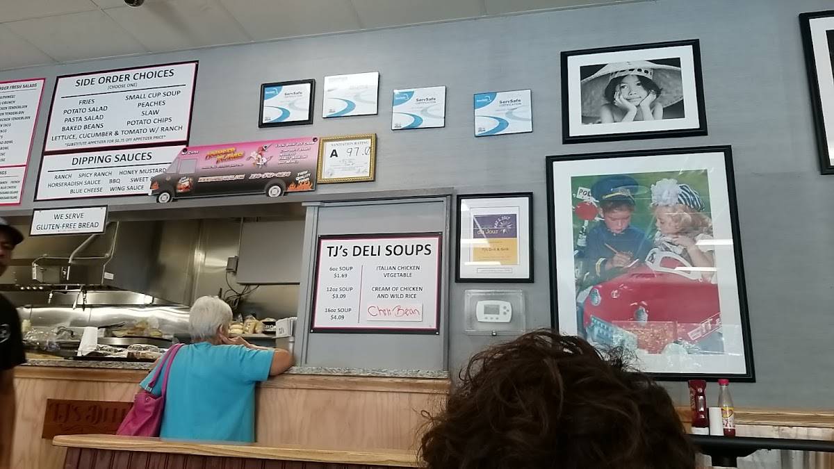 Menu at TJ's Deli & Grill restaurant, Winston-Salem, Country Club Rd