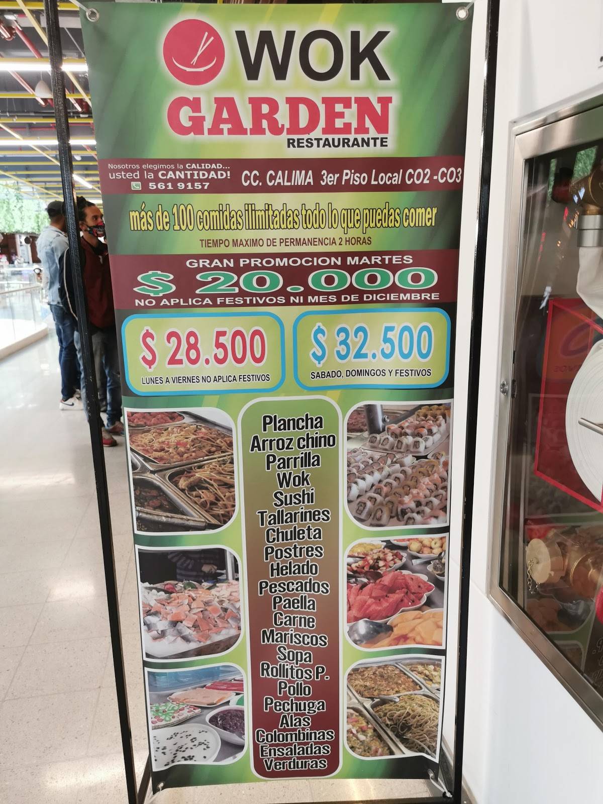 Carta del restaurante Wok Garden Paseo Villa del Río, Bogotá, 25xxxx