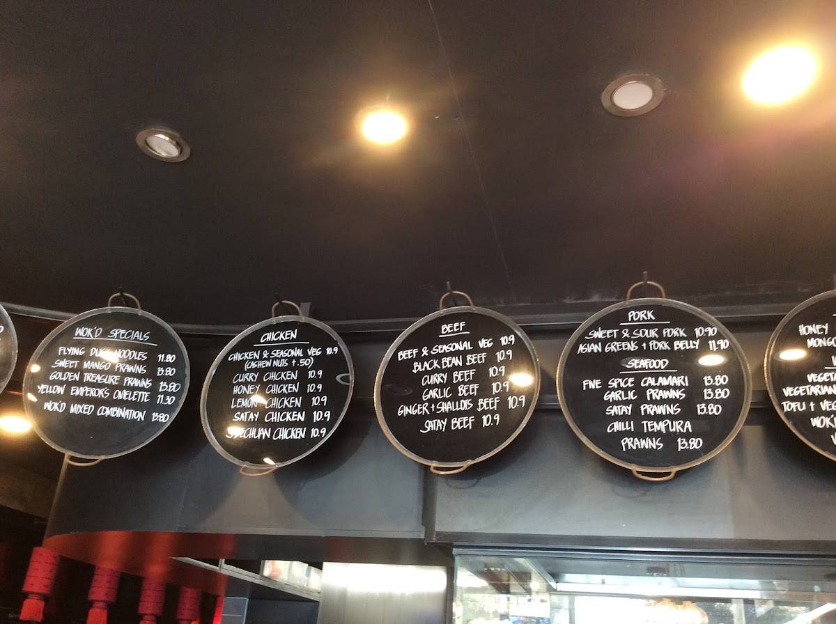Menu at Wok’d restaurant, Croydon South
