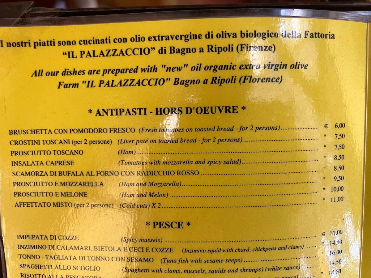 Carta de Yellow Bar, Florencia