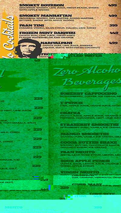 Menu at Yolo Gastro Lounge, Pune, 8th Floor
