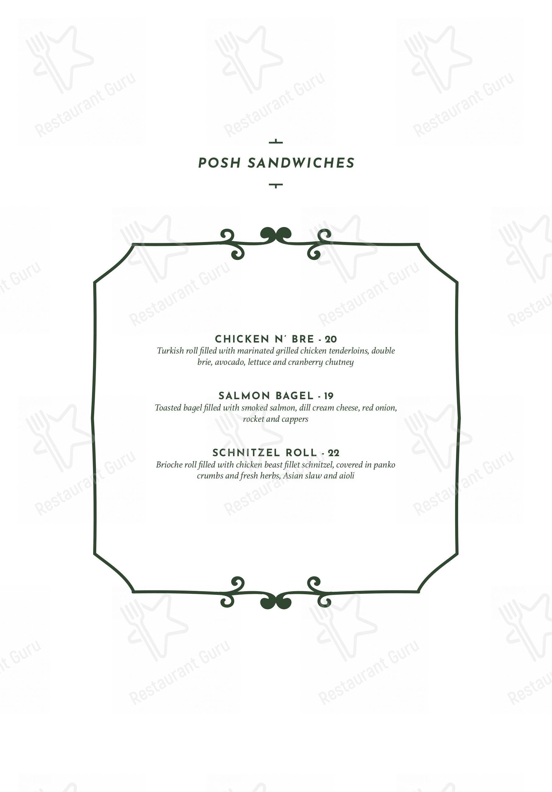 Menu at Old Man Drew cafe, Ascot Vale