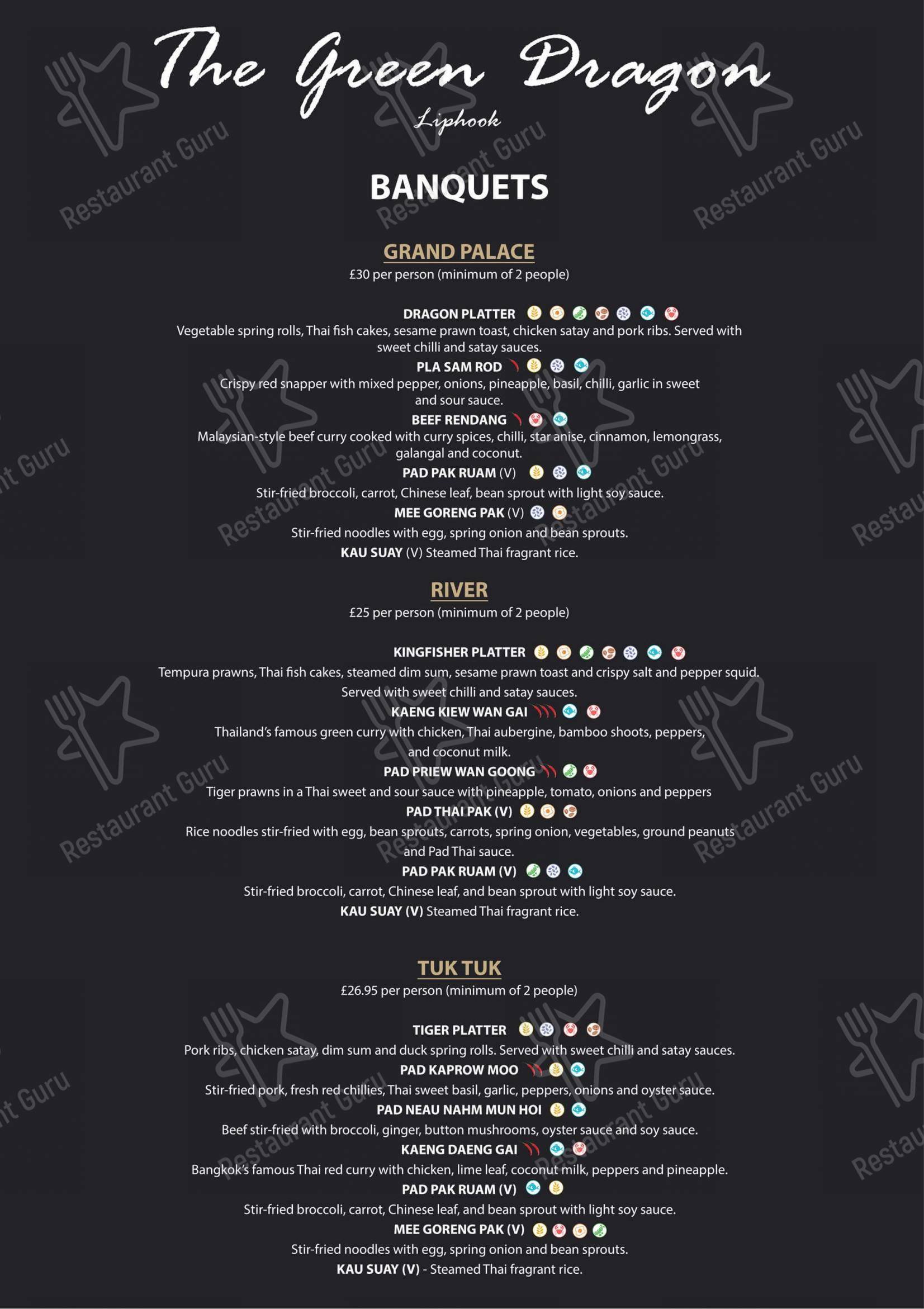 Menu at The Green Dragon pub & bar, Liphook