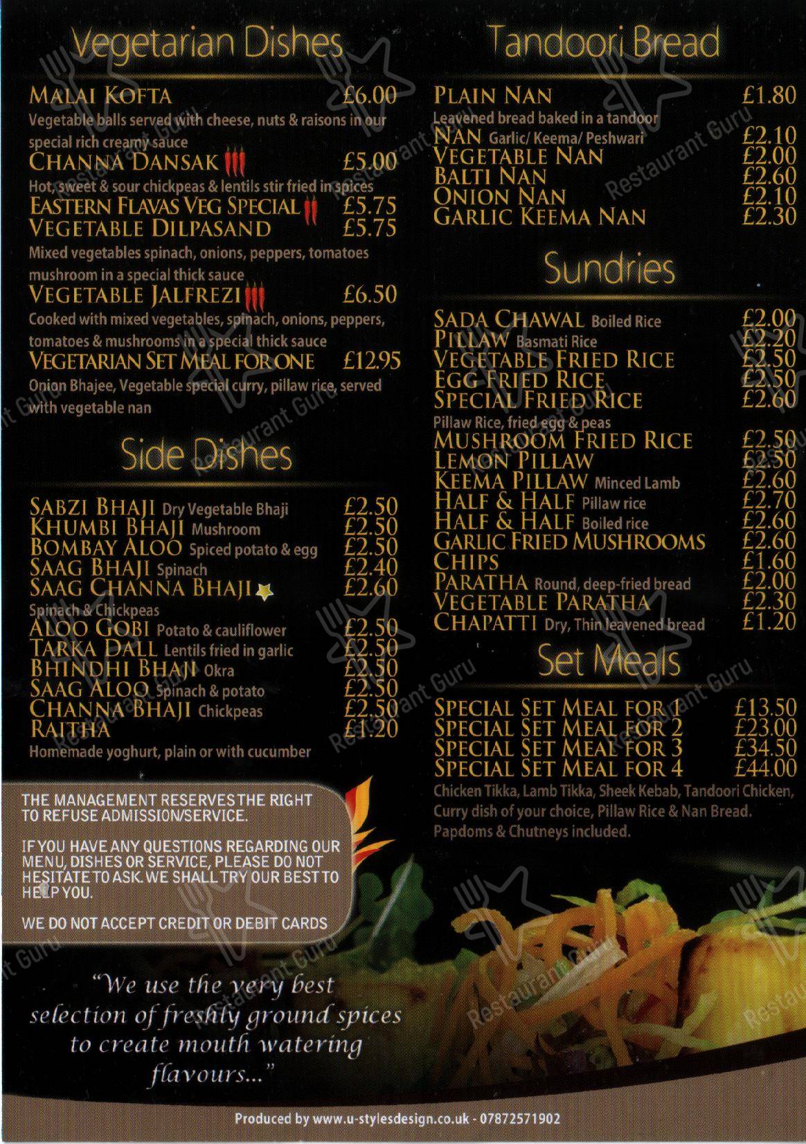 Menu at Wonderfood Chinese Takeaway restaurant, Chepstow