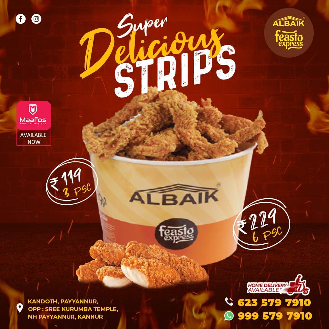 Menu at AL BAIK, Payyanur