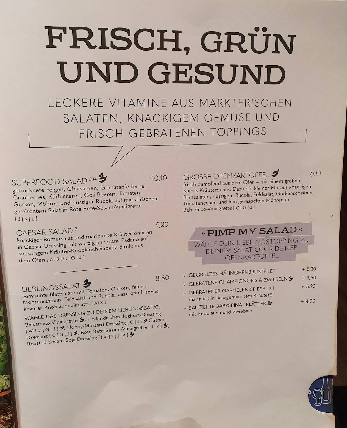 Speisekarte von ALEX restaurant, Kassel, Obere Konigsstraße 28a