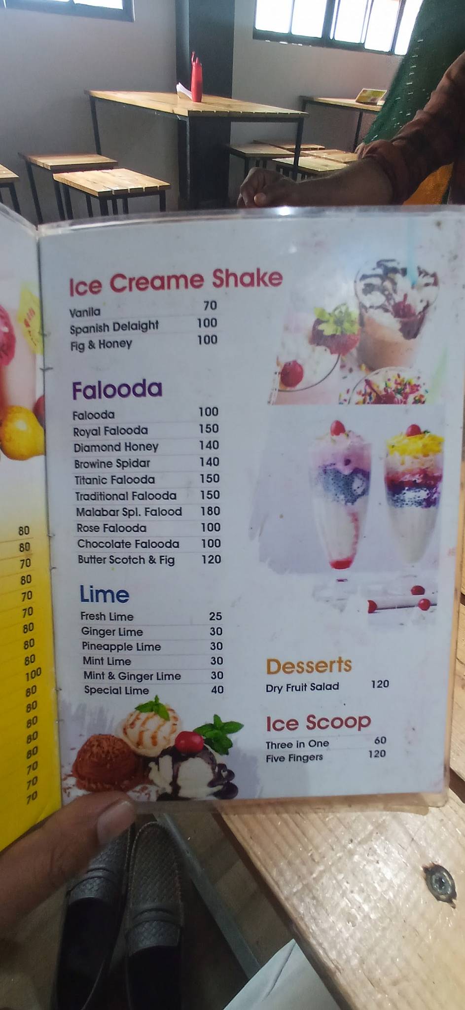 Menu at Malabar Bakes, Adoor