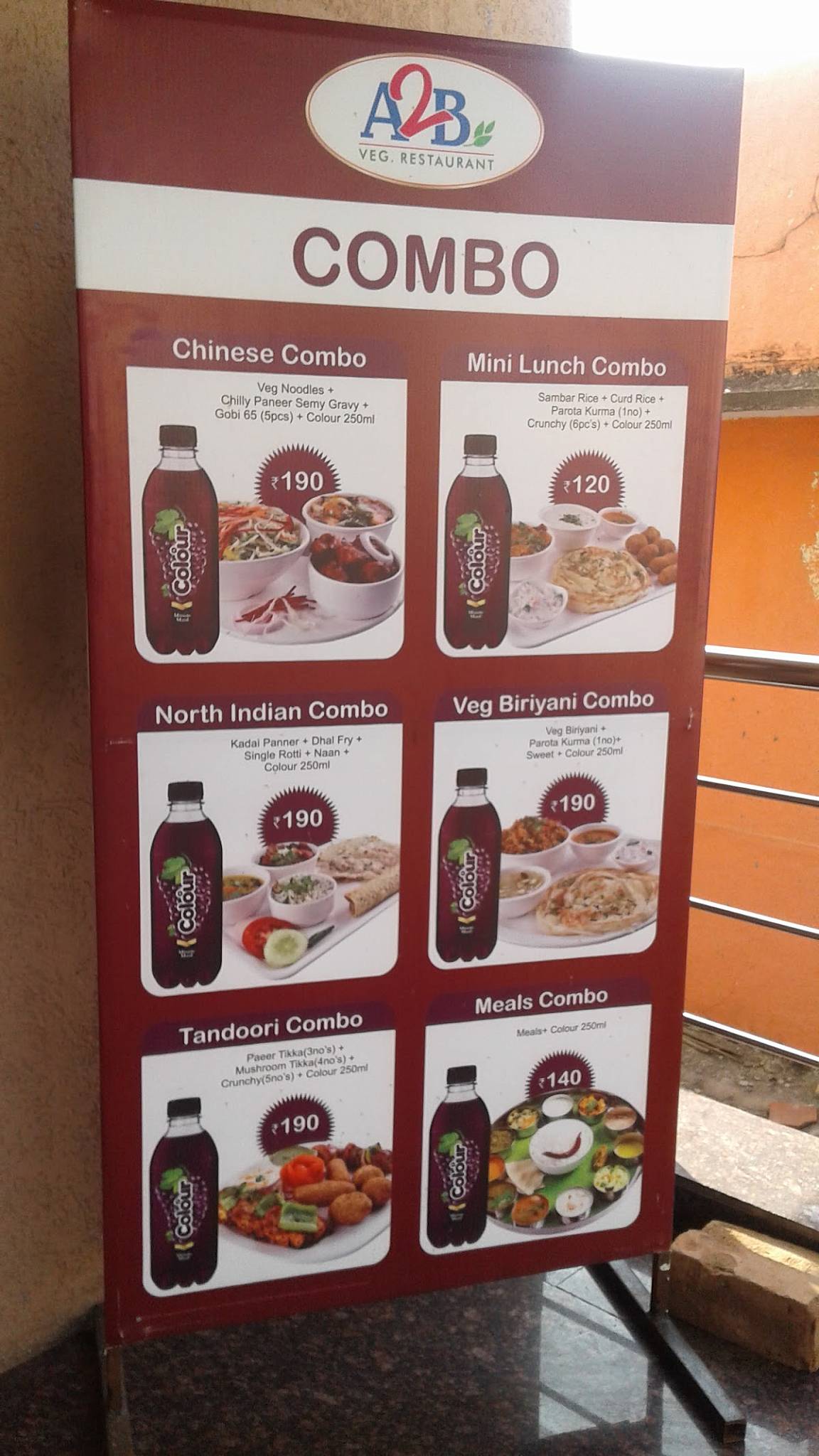 Menu at Adyar Ananda Bhavan - A2B, Chennai, No.2