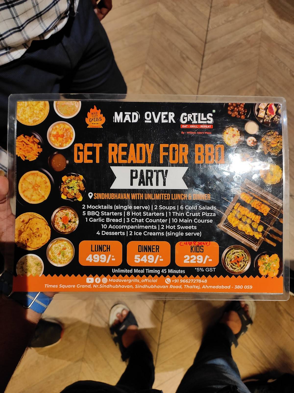 Menu at Mad over grills, Ahmedabad