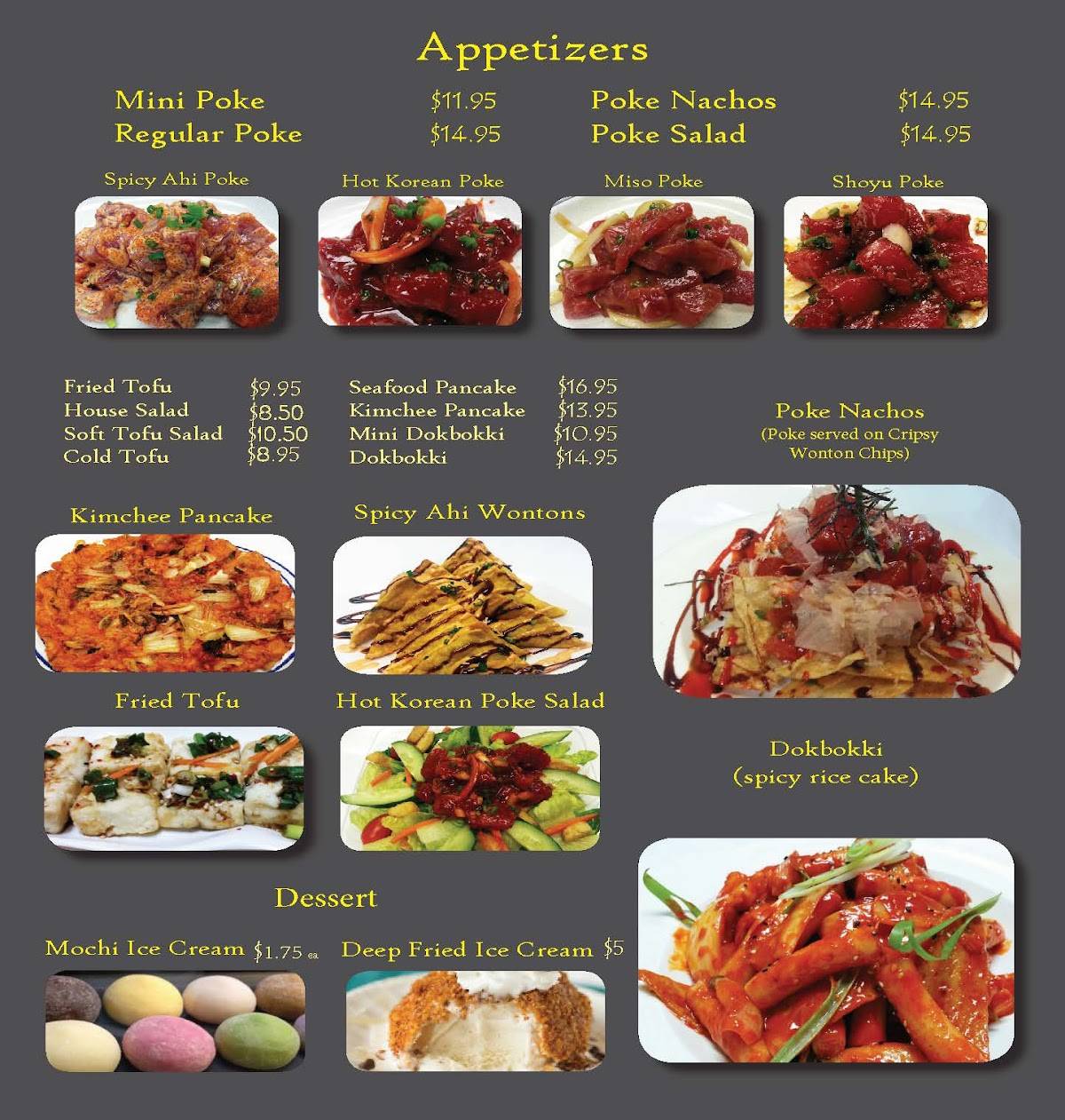 Menu at Kim Chee Restaurant 7, Aiea