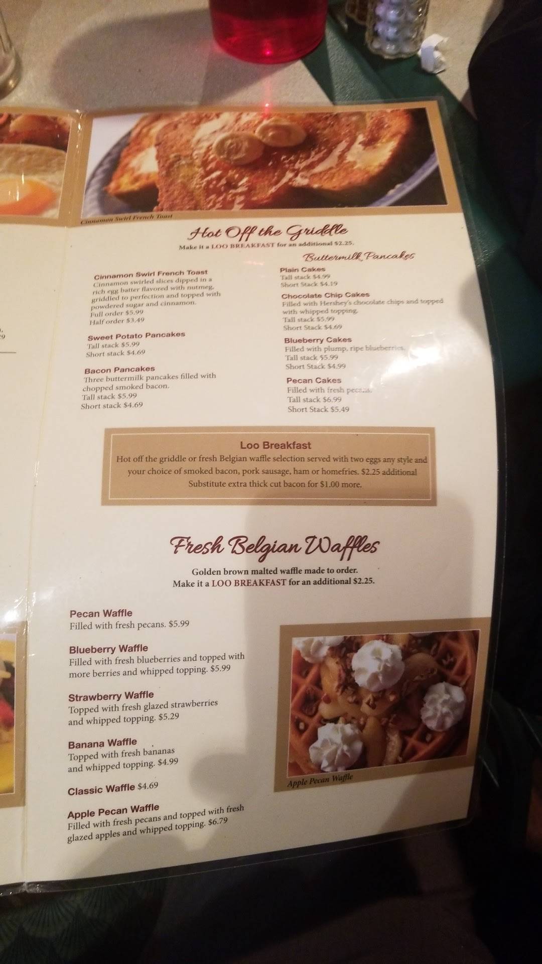 Menu at Waterloo Restaurant & Catering, Akron
