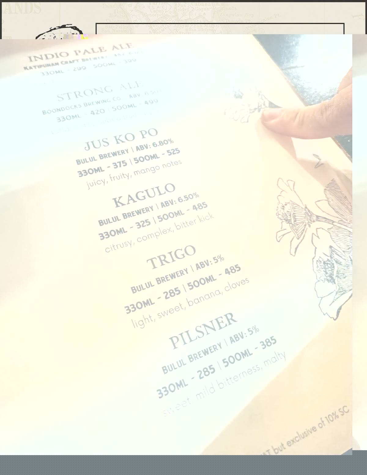 Menu at Alamat Filipino Cuisine pub & bar, Makati