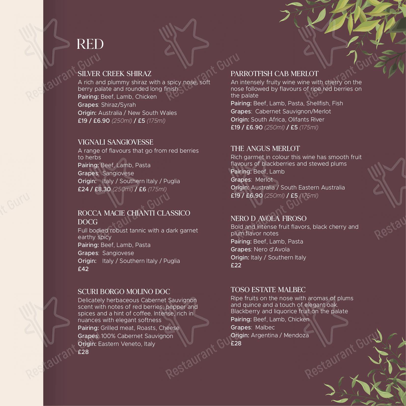 Menu at Alba Restaurant Melling, Liverpool