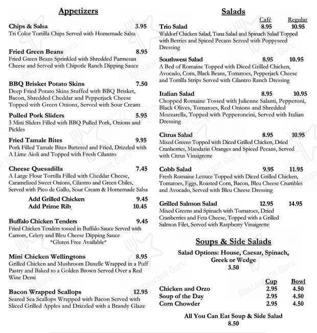 Menu at Heritage Ranch & Golf Country Club, Fairview