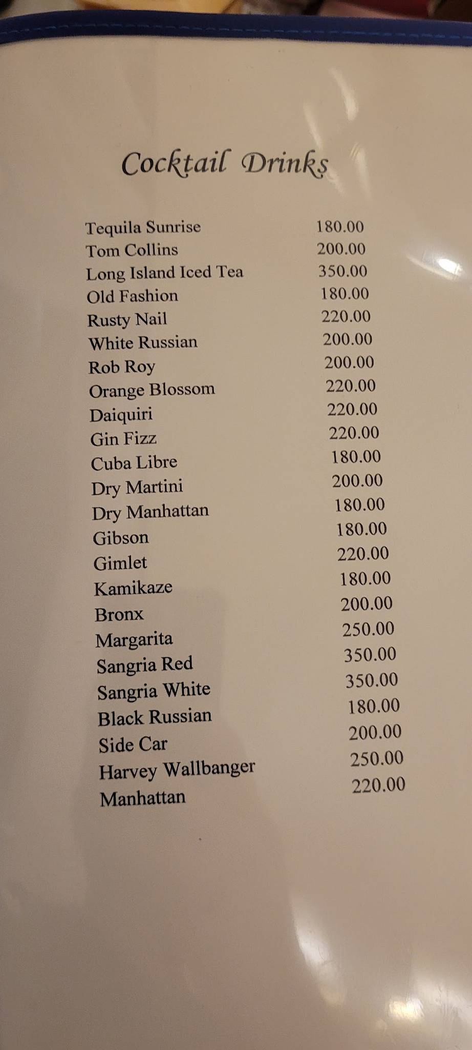 Menu at Amare by Chef Chris restaurant, Angeles, Royce Hotel M. A ...