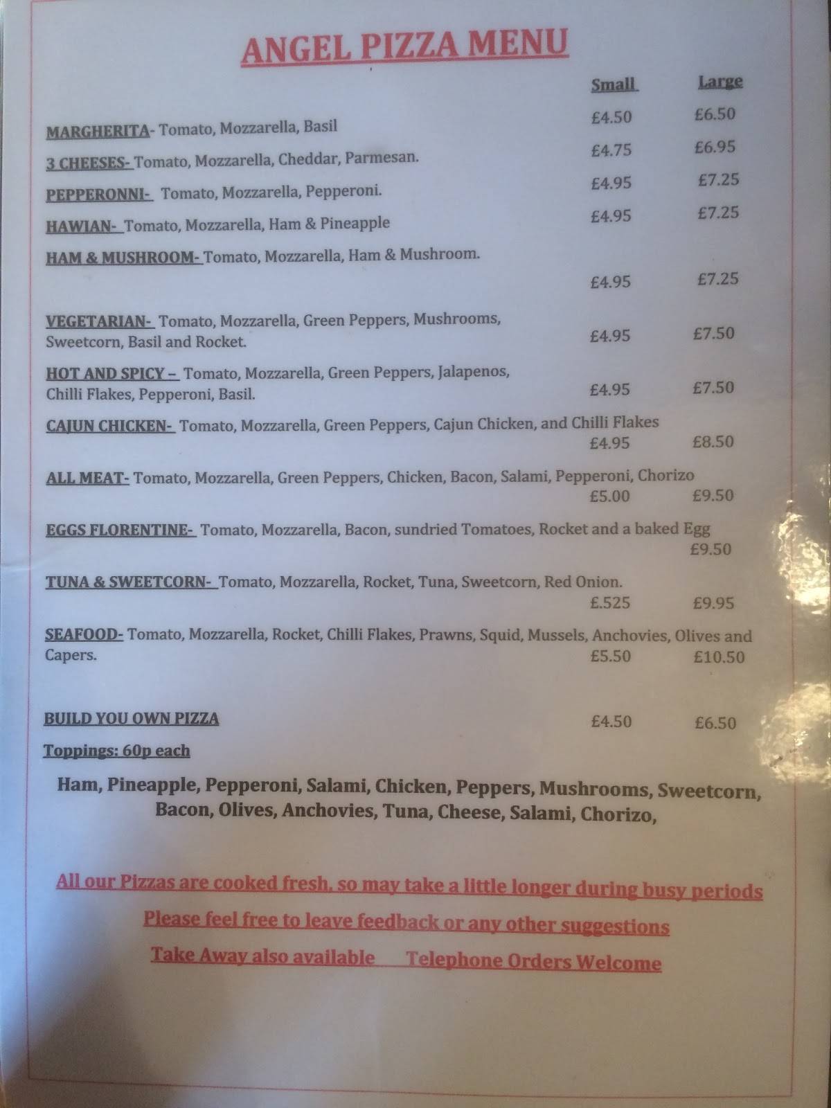 Menu at Angel Inn Debenham pub & bar, Debenham